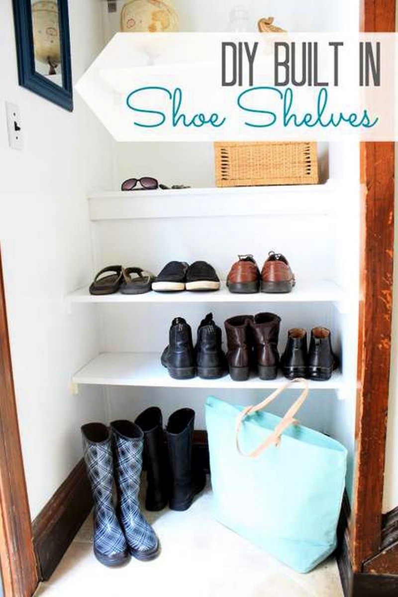 22 Easy DIY Shoe Rack Plans For Small Space - Susie Harris