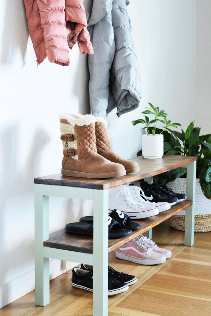 22 Easy DIY Shoe Rack Plans For Small Space - Susie Harris