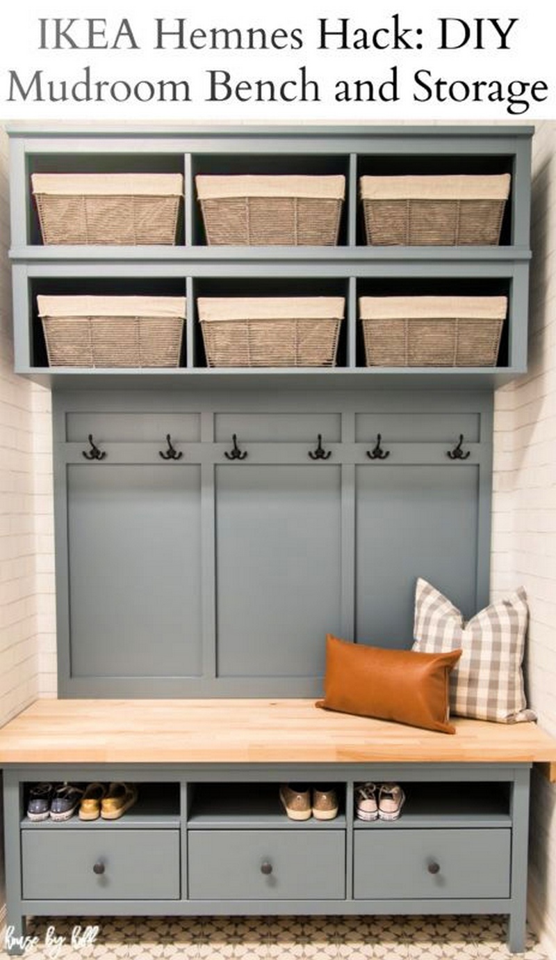 26 Easy To Build DIY Mudroom Bench Ideas - Susie Harris