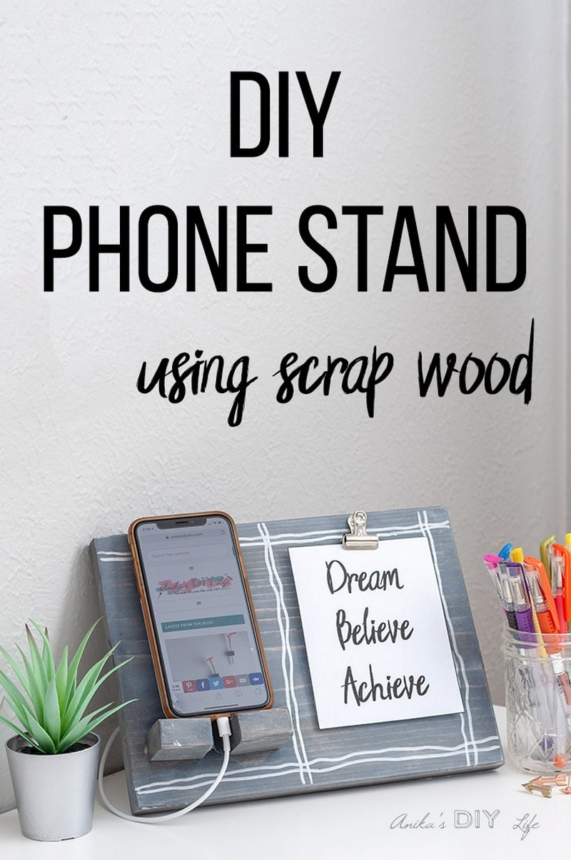 20 DIY Phone Stand Ideas Safe Your Mobile - Susie Harris