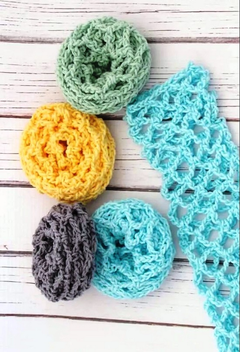 30 DIY Scrubby Yarn Ideas & Free Tutorials - Susie Harris