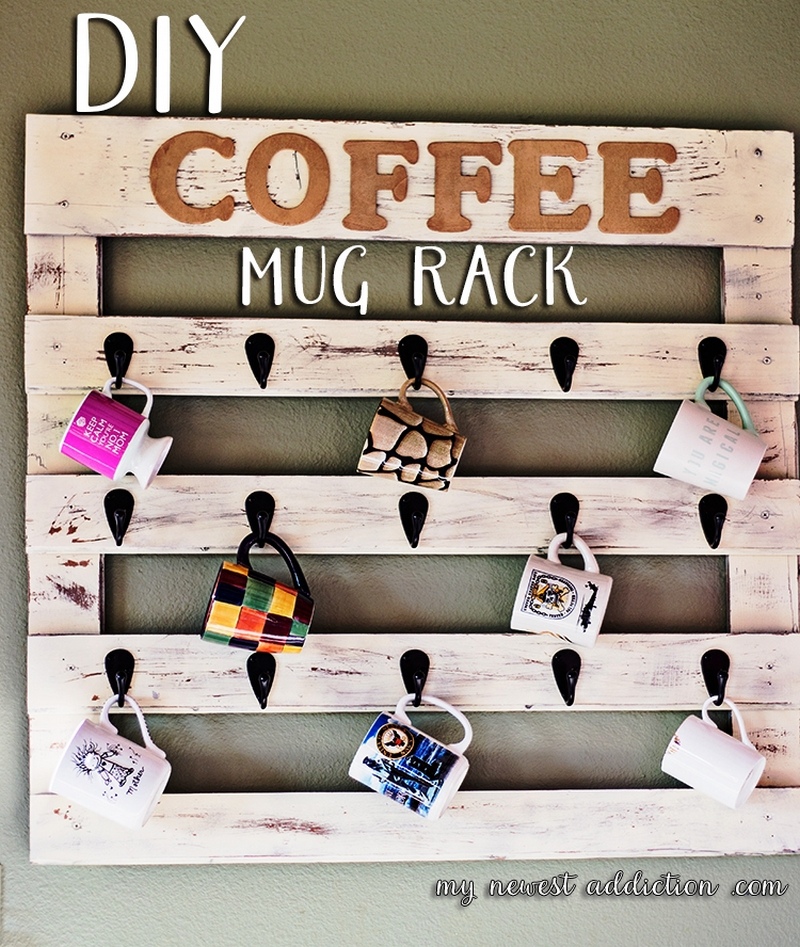 20 DIY Pallet Coffee Cup Holder Ideas - Susie Harris