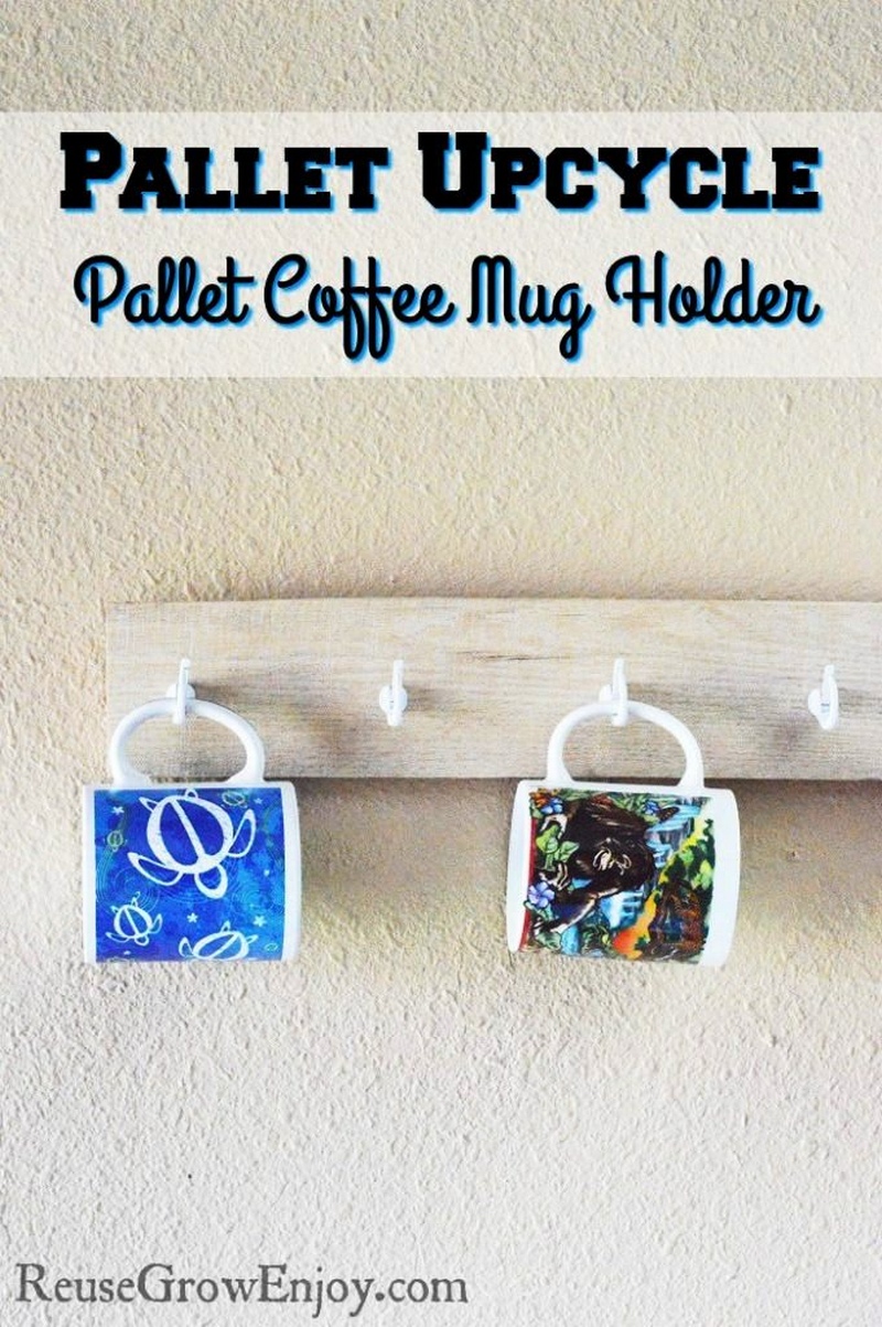 20 DIY Pallet Coffee Cup Holder Ideas - Susie Harris