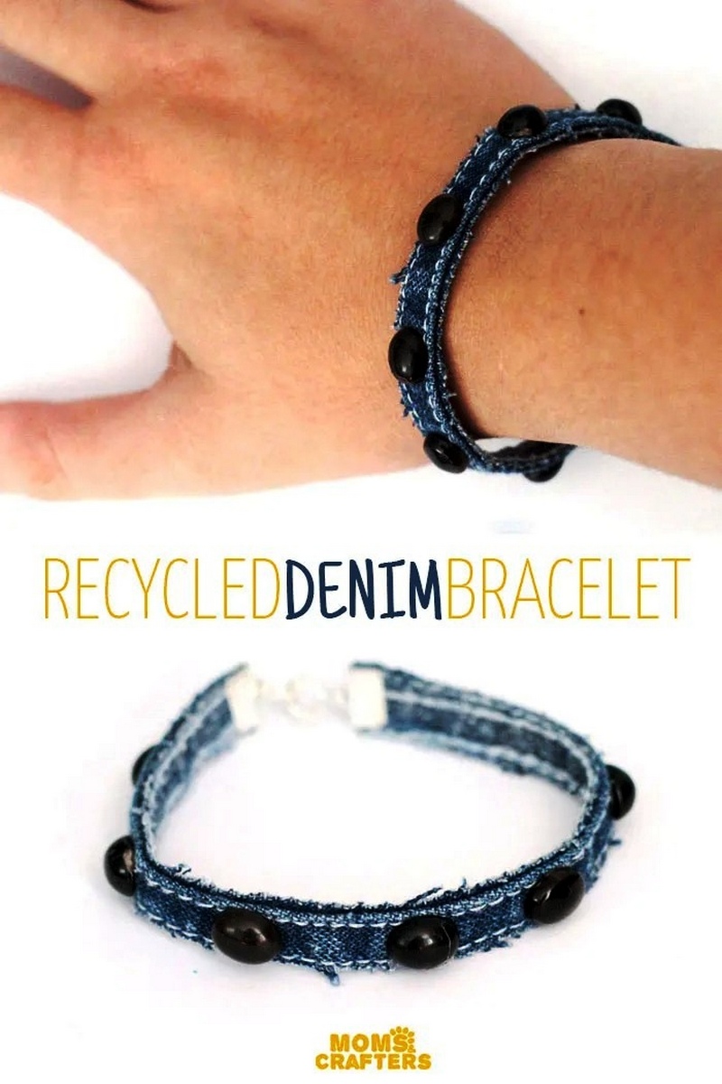 20 DIY Denim Bracelet Ideas - Recycled Projects - Susie Harris