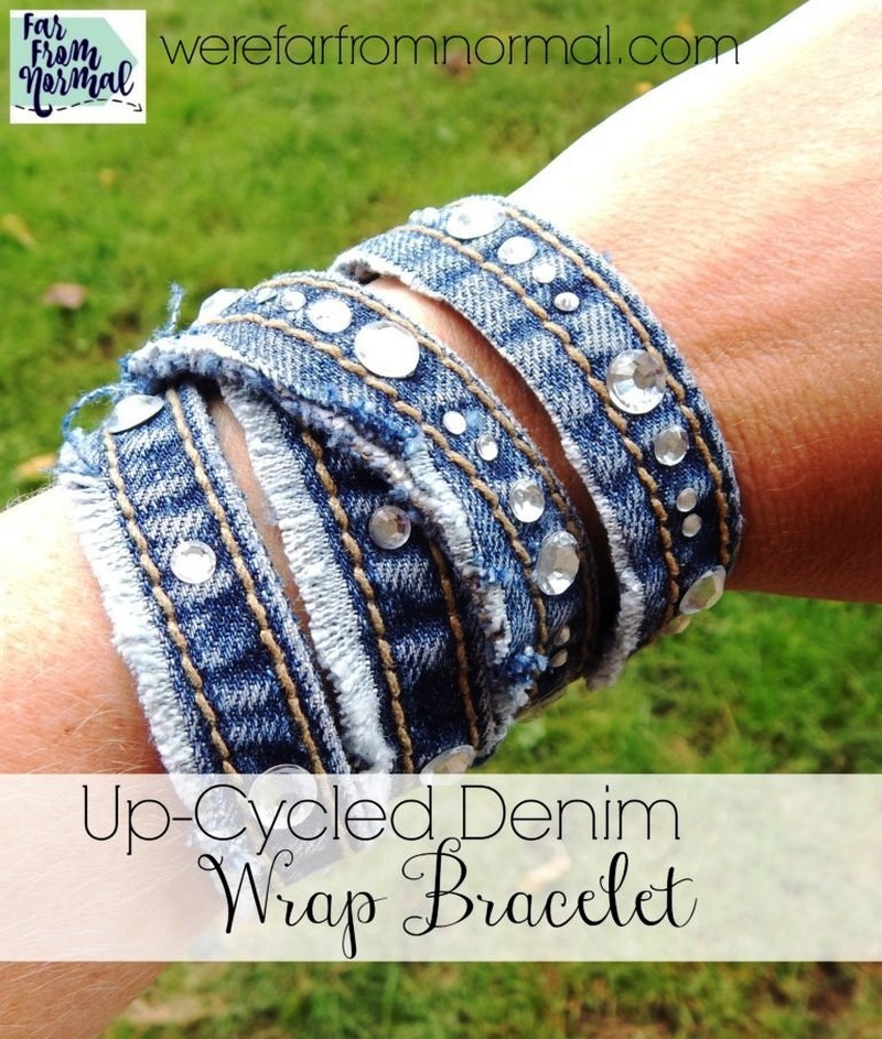 20 DIY Denim Bracelet Ideas - Recycled Projects - Susie Harris