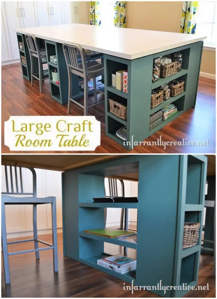7 DIY Craft Table Plans That Are Best Projects - Susie Harris