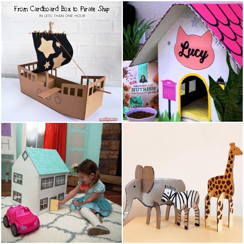 20 DIY Cardboard Craft Projects That's Very Useful - Susie Harris