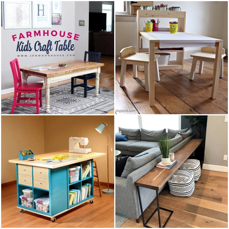 7 DIY Craft Table Plans That Are Best Projects - Susie Harris