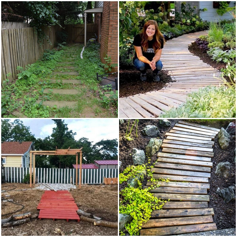 14 Easy To Make DIY Pallet Walkway Ideas - Susie Harris