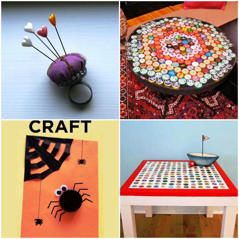 20 DIY Crafts Made With Bottle Caps - Susie Harris