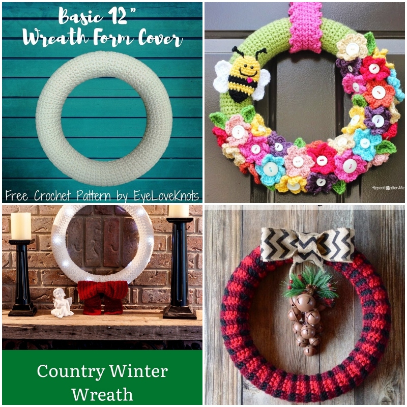 20 Easy & Free Crochet Wreath Patterns - Susie Harris
