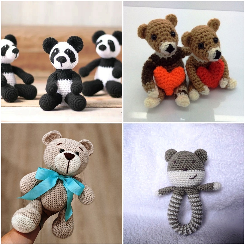 20 Free Crochet Teddy Bear Patterns - Susie Harris