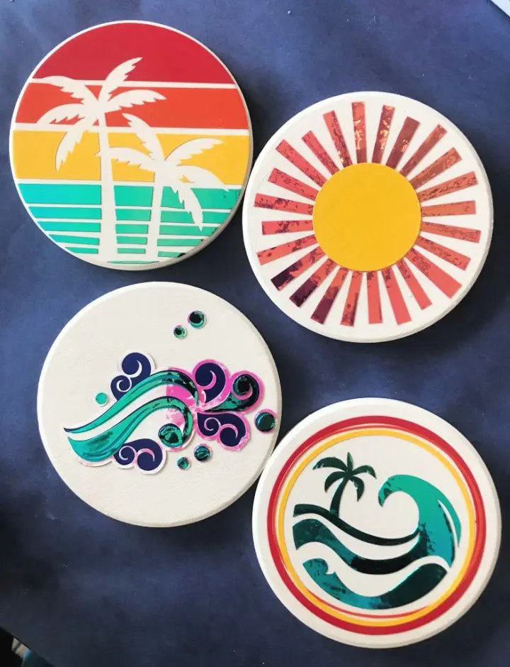 28 Homemade DIY Coasters with Wonderful Designs - Susie Harris