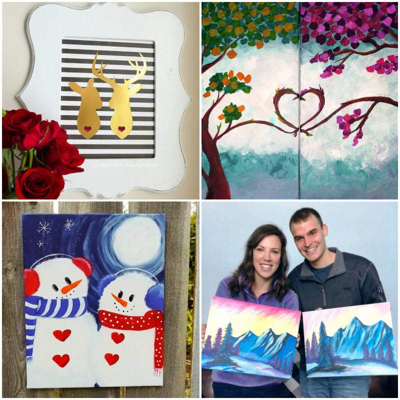 10 Beginner Easy Couple Paintings Projects - Susie Harris