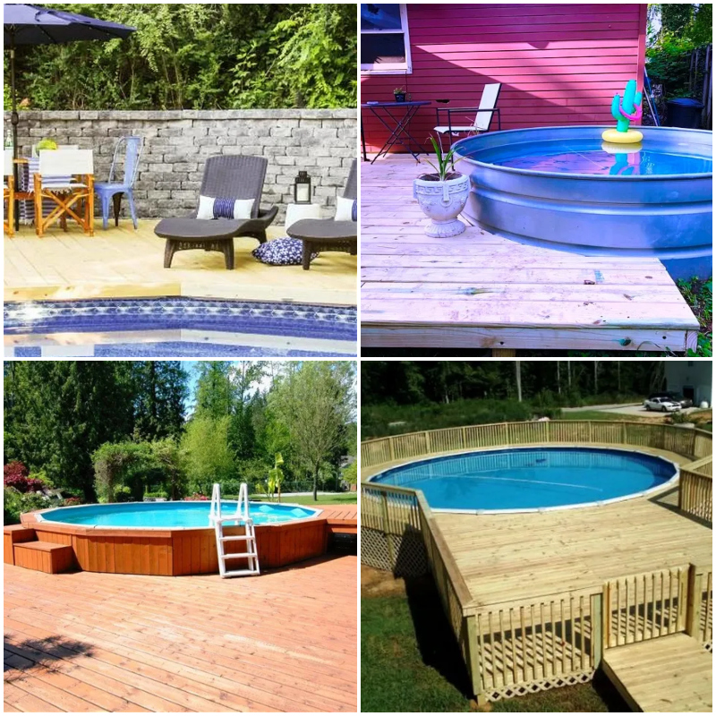 15 Above Ground Pool Deck Ideas On a Budget - Susie Harris