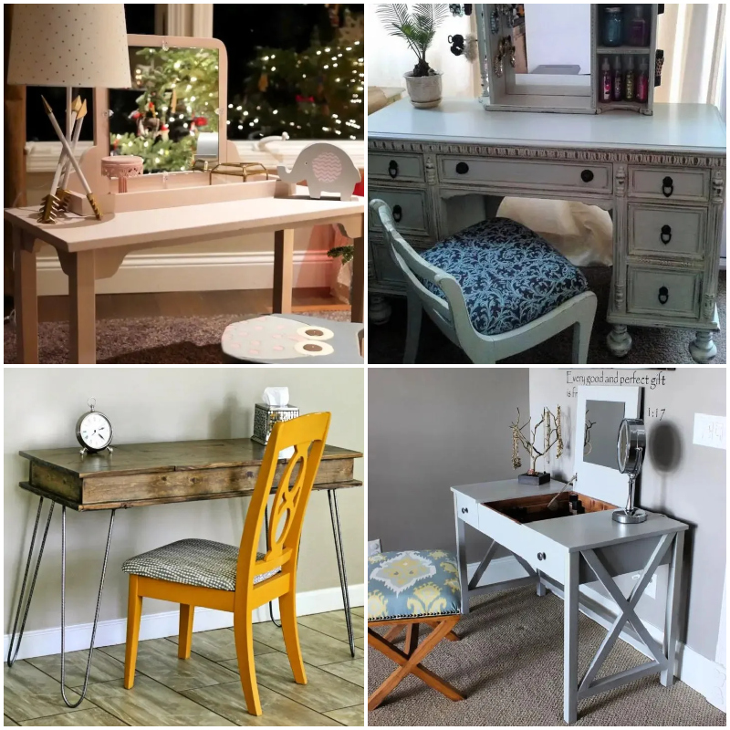 18 DIY Vanity Table That Are Cheap Projects - Susie Harris