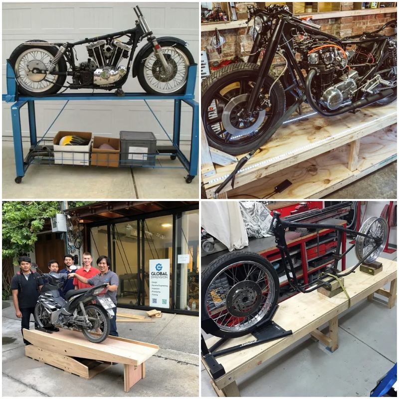 23 DIY Motorcycle Stand Ideas & Projects - Susie Harris