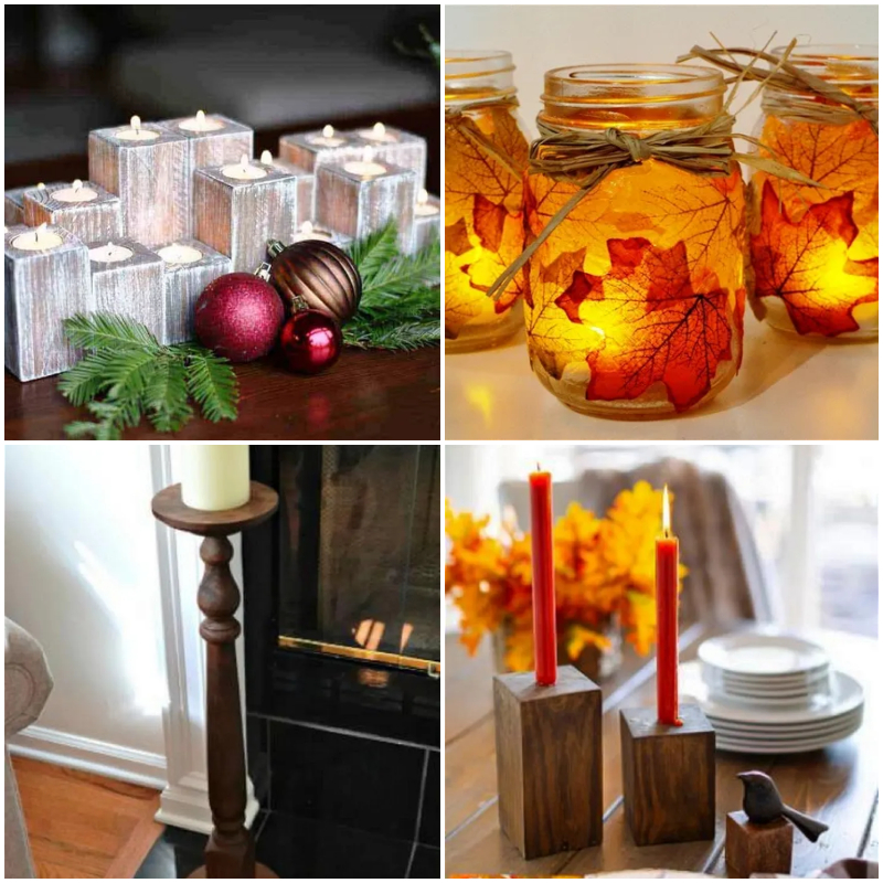 20 Dazzling and Cheerful DIY Candle Holder Ideas - Susie Harris
