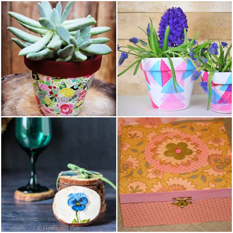 22 DIY Decoupage Ideas Anyone Can Do - Susie Harris