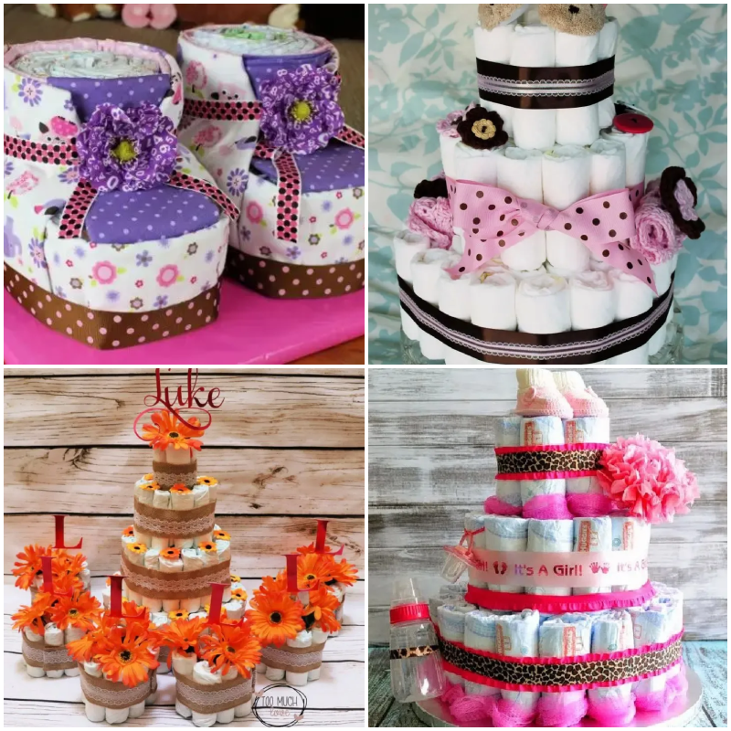 24 DIY Diaper Cake Ideas that Make a Perfect - Susie Harris