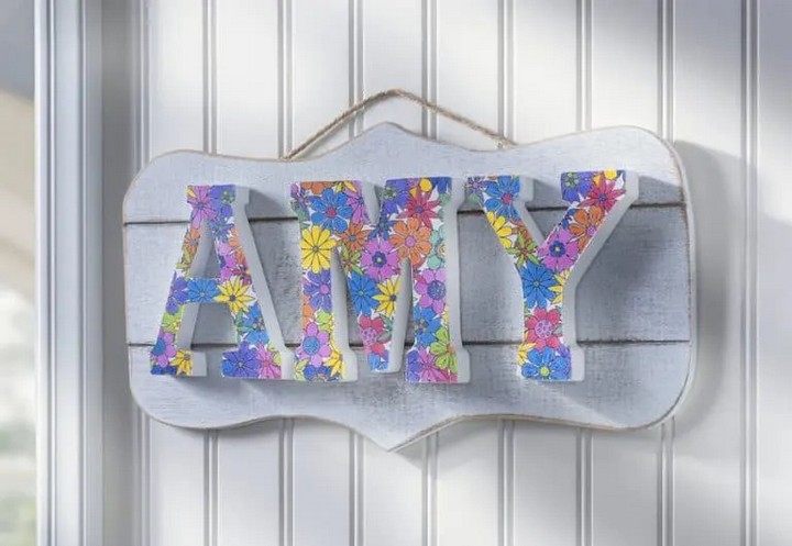 20 DIY Wood Letters Crafts - Susie Harris