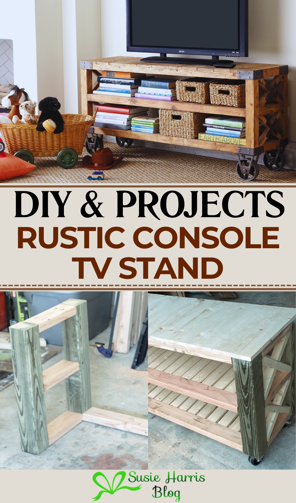 12 DIY Unbelievable TV Stand Projects - Susie Harris