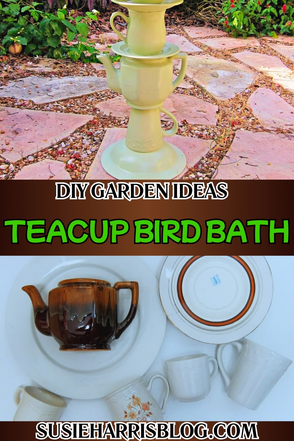 16 DIY Bird Bath For Your Garden - Susie Harris