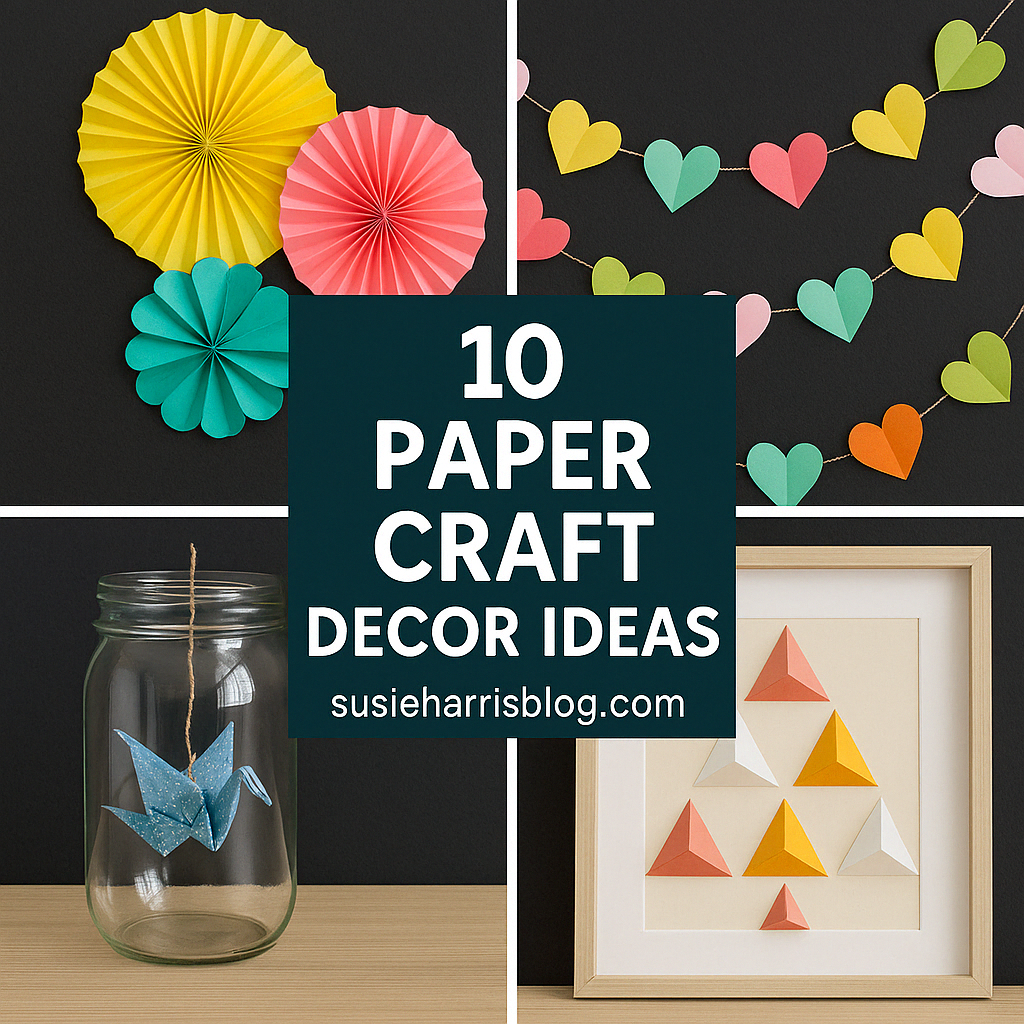 10 Paper Craft Decor Ideas Anyone Can Try at Home - Susie Harris