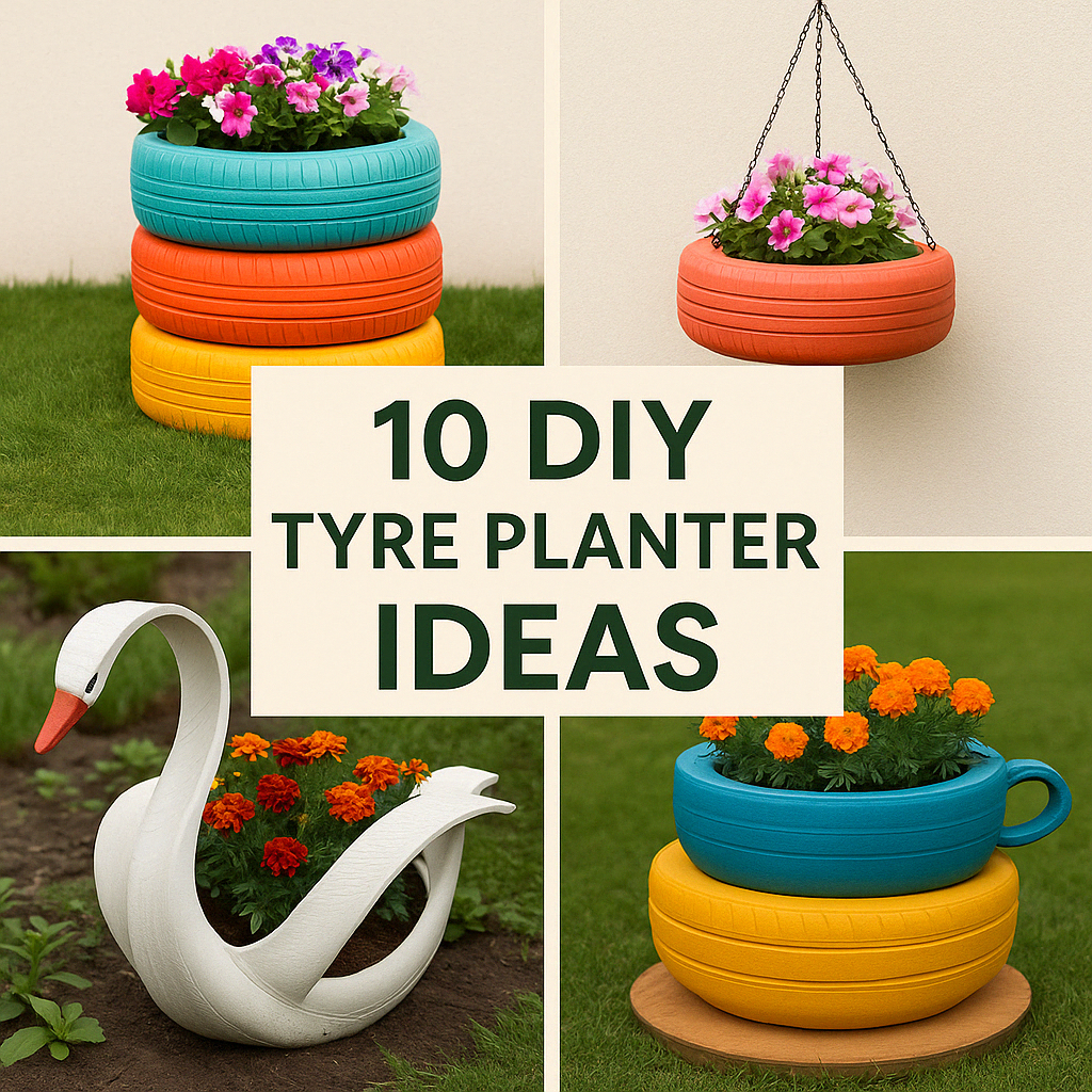 10 DIY Tyre Planter Ideas to Upcycle Your Garden - Susie Harris