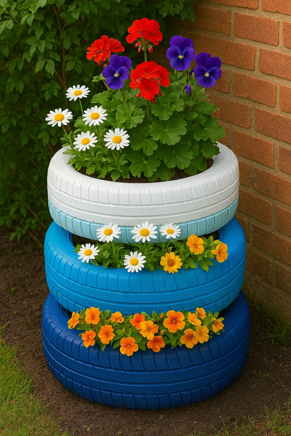10 DIY Tyre Planter Ideas to Upcycle Your Garden - Susie Harris