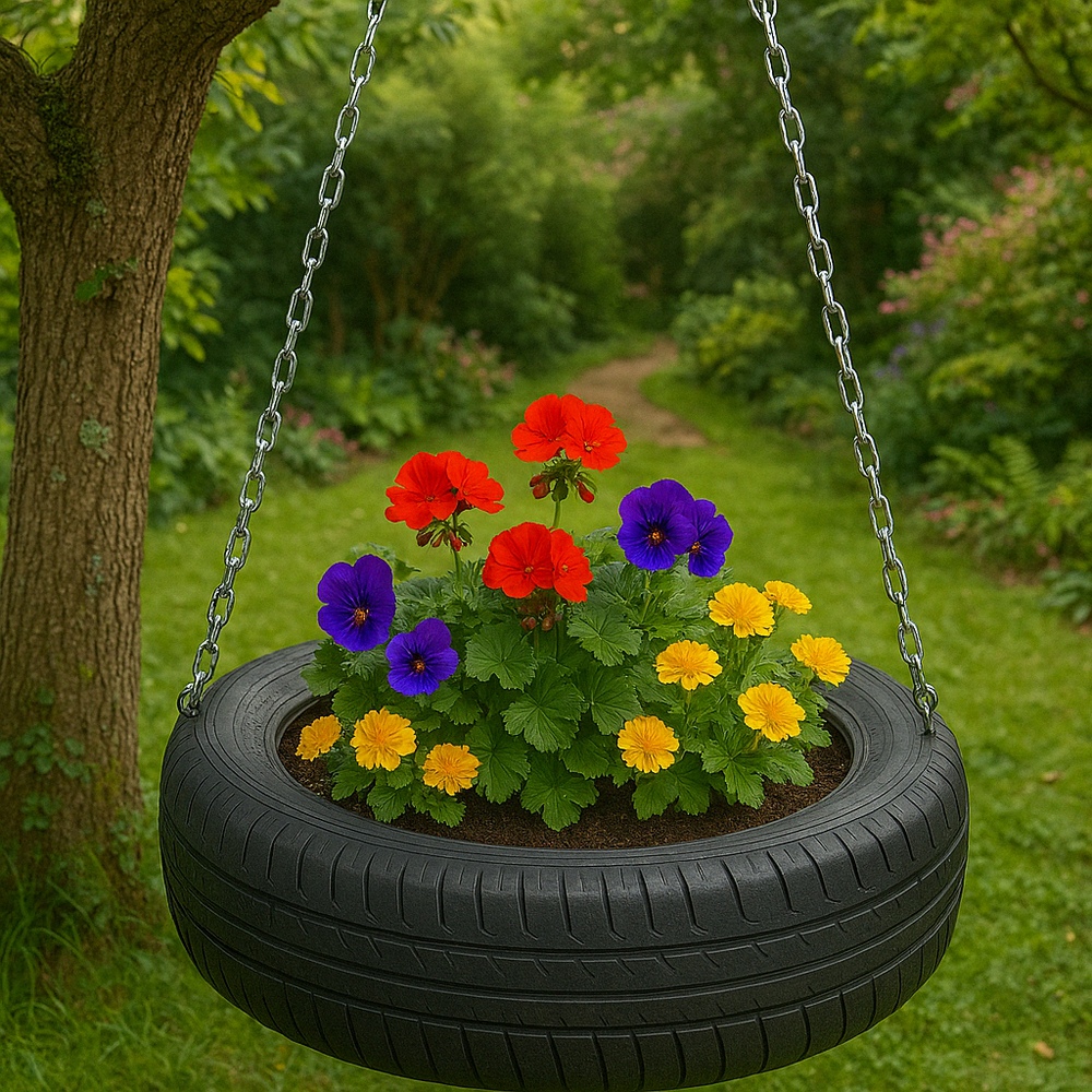 10 DIY Tyre Planter Ideas to Upcycle Your Garden - Susie Harris
