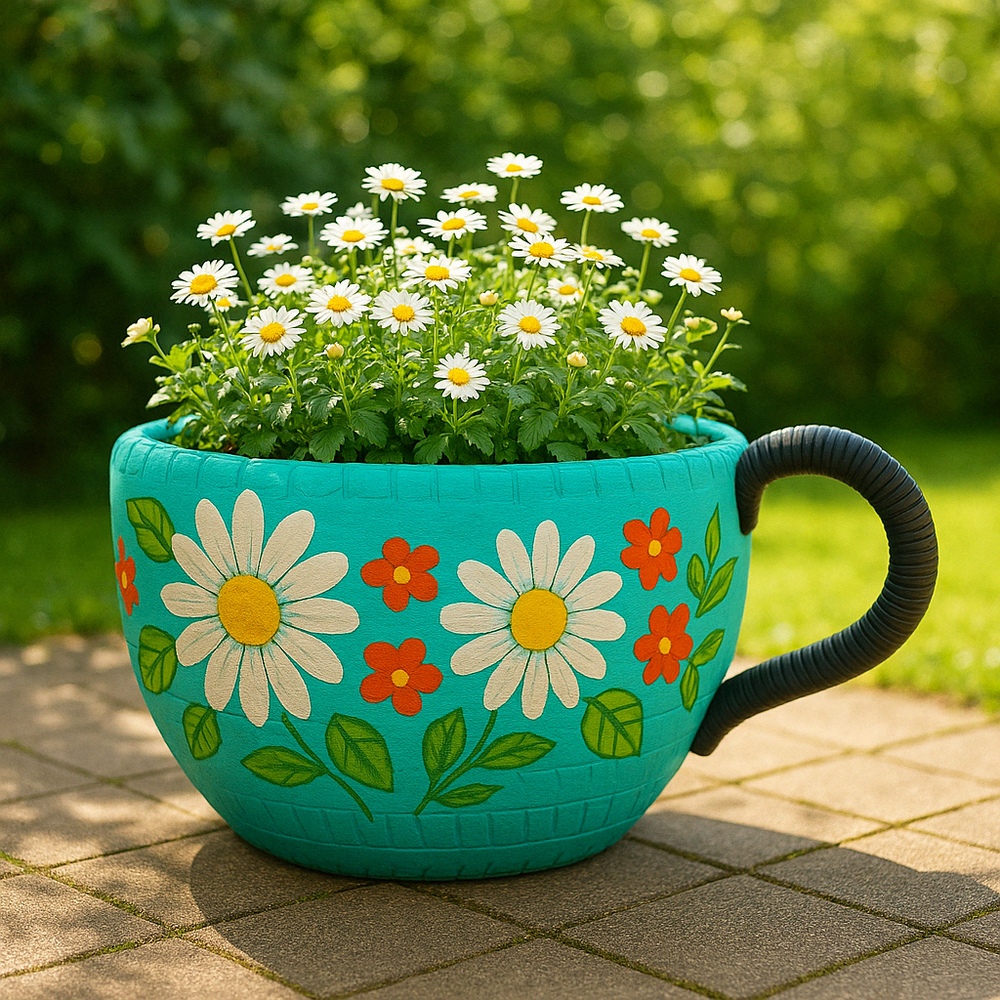 10 DIY Tyre Planter Ideas to Upcycle Your Garden - Susie Harris